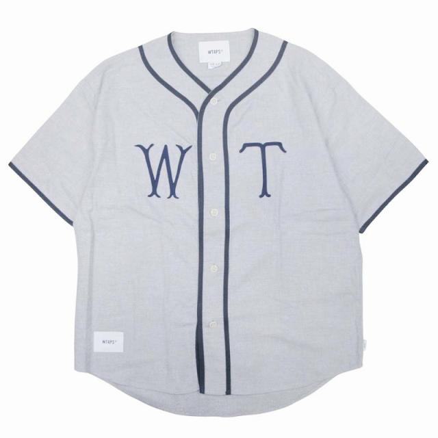 【中古】極美品 25ss ダブルタップス WTAPS ロゴ刺繍 リーグ ベースボールシャツ カットソー 半袖 251TQDT-SHM09 02