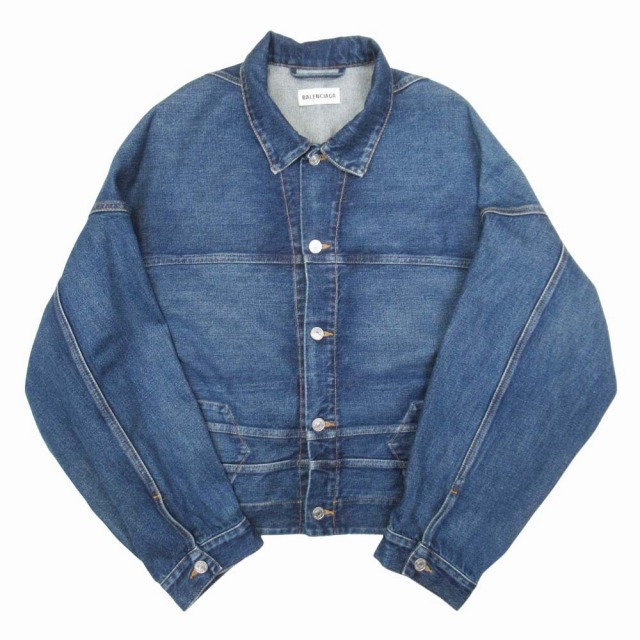 【中古】極美品 20aw バレンシアガ upside down jacket アップサイドダウン デニムジャケット オーバーサイズ Gジャン