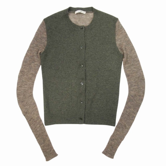 【中古】美品 セリーヌ CELINE by Phoebe Philo フィービー期 カシミヤ×アルパカ ニット カーディガン スイッチング