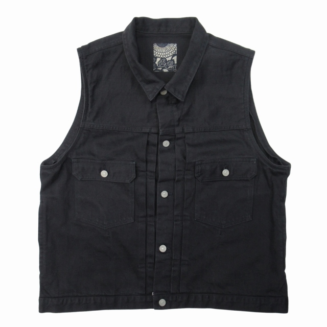 【中古】美品 2022年 ICT限定 ビズビム VISVIM SS 101 VEST CMYK DMGD 0222905006001 デニムベスト スリーブレス