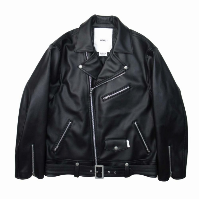 【中古】極美品 23aw WTAPS VANCE / JACKET / SYNTHETIC 232BRDT-JKM07 シンセティックレザー ダブルライダース
