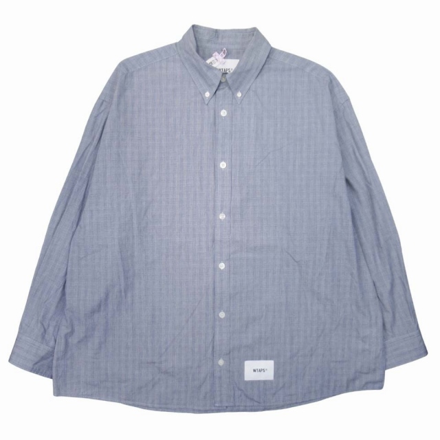 【中古】美品 23aw WTAPS BD 02 / LS / COTTON. BROADCLOTH. TEXTILE. PROTECT 232GWDT-SHM02 シャツ