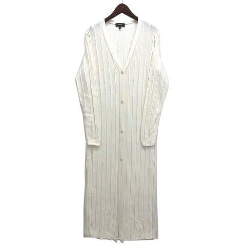 【中古】セオリー Theory ワイドリブ ニット ロング カーディガン EMPIRE WOOL WIDE RIB CARDI アイボリー S 1103707 レディース
