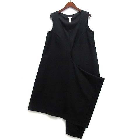 【中古】コムデギャルソン COMME des GARCONS 2023SS 裁ち切り ウール 変形 ワンピース ブラック 黒 XS GK-O014 AD2022 レディース