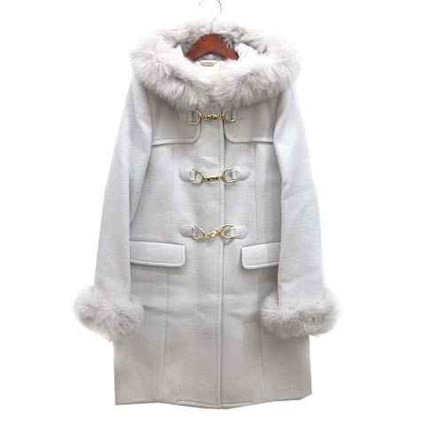 【中古】未使用品 デビュー ド フィオレ Debut de Fiore ダッフルコート フォックスファー付き ライトグレー 38 5310117510 レディース