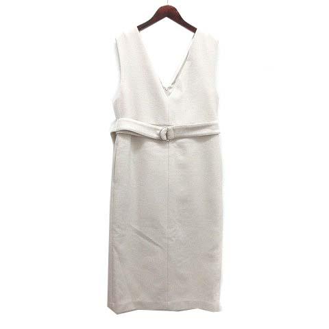 【中古】ボールジー BALLSEY トゥモローランド アンゴラ ウール ジャンパースカート ジャンスカ ワンピース ベルト付き ライトグレー 36