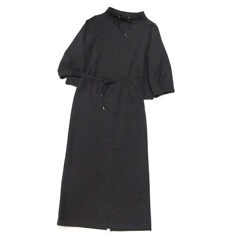 【中古】セオリー Theory DRAWSTRING PO DOUBLE KNIT 上下 セットアップ トップス スカート チャコールグレー S XS 23AW レディース