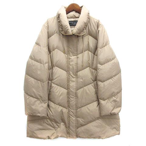 【中古】レリアン Leilian ダウンコート ベージュ 13+ 大きいサイズ レディース