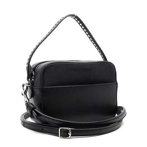 【中古】ジェイ&エム デヴィッドソン J&M Davidson ぺブル ミニ ショルダーバッグ 2WAY クロスボディ レザー LHMP 1XX SCXX ブラック 黒