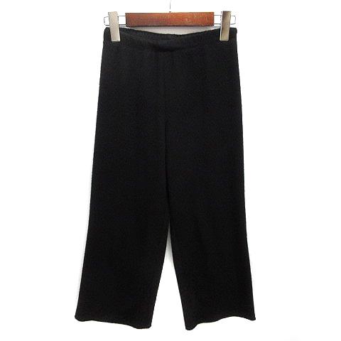 【中古】ヨーガンレール JURGEN LEHL ウール シャギー パンツ ウエストゴム サイドジップ ブラック 黒 M レディース