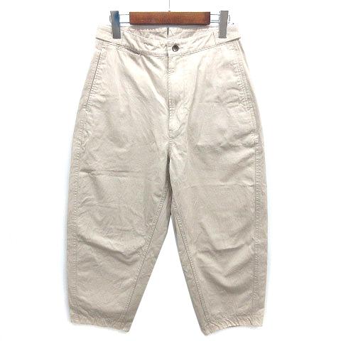 【中古】マーガレットハウエル MHL. 2024AW DRY NATURAL COTTON TWILL テーパードパンツ 595-4243501 ライトベージュ 1 レディース