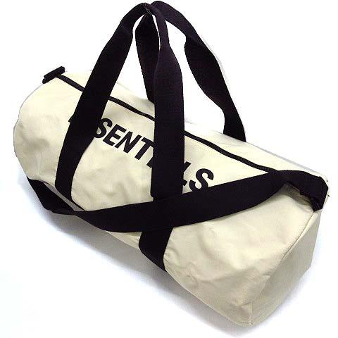 【中古】エフオージー エッセンシャルズ FOG ESSENTIALS グラフィック ダッフルバッグ ボストンバッグ アイボリー ブラック ☆AA★