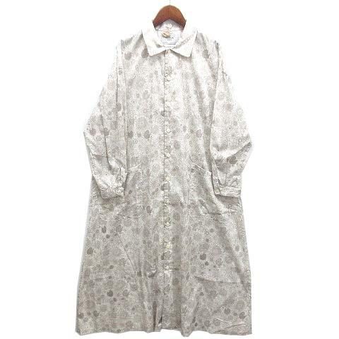 【中古】未使用品 ヤエカ YAECA WRITE リバティ Small Sus シャツ ワンピース ロング 長袖 オフホワイト M 93504 レディース