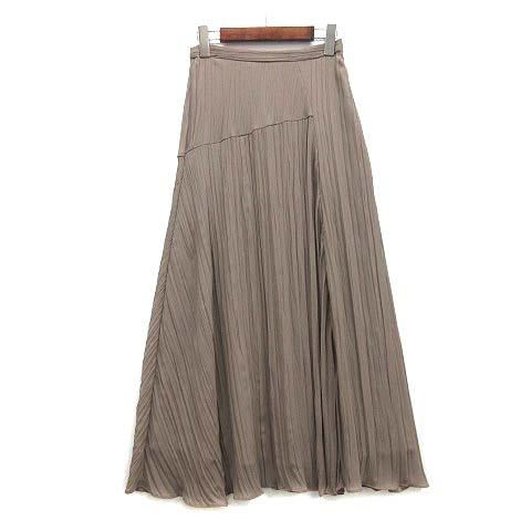 【中古】未使用品 セオリー Theory エアリー プリーツ ドレープ スカート AIRY GGT ASYM DRAPE SKT B グレーベージュ 00 2023SS