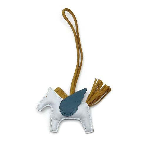 【中古】エルメス HERMES ロデオ ペガサス PM バッグチャーム アニョーミロ ブルーブリュム ヴェールボスフォール セサミ Z刻印 2021年