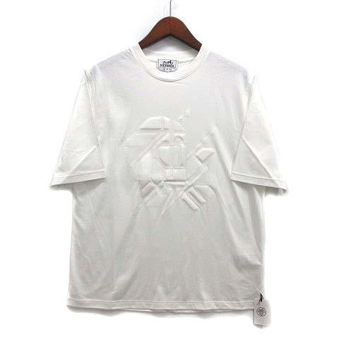 【中古】未使用品 エルメス HERMES 2023SS シュヴォー アン シンメトリー Chevaux en Symetrie 3D Tシャツ 5分袖 ホワイト 白 XS メンズ
