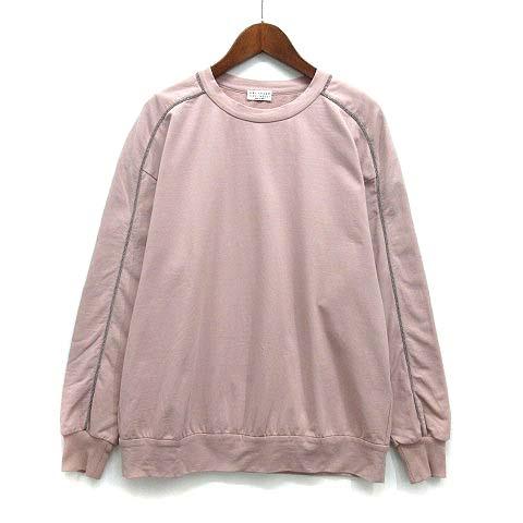 【中古】ブルネロクチネリ BRUNELLO CUCINELLI モニーレ ライン ライト スウェット シャツ トレーナー 2022SS ピンク XXS MH827BB530