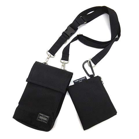 【中古】コムデギャルソンオム COMME des GARCONS HOMME ポーター PORTER コラボ ショルダーバッグ ポーチ HN-K201-051 2024AW ブラック