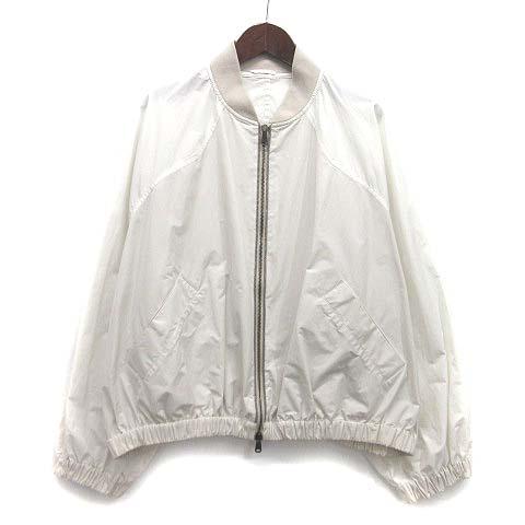 【中古】ブルネロクチネリ BRUNELLO CUCINELLI モニーレ トリム ワイド ボンバージャケット 2021SS アイボリー 42 MB5742530 レディース