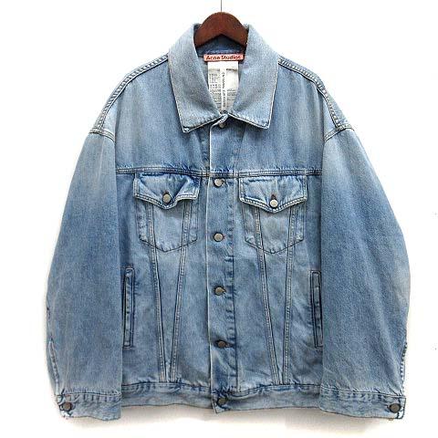 【中古】アクネ ストゥディオズ Acne Studios オーバーサイズユニセックスフィット デニム ジャケット FN-UX-OUTW000016 ブルー XXS/XS