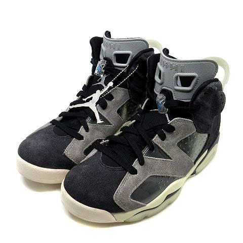 【中古】ナイキ NIKE ウィメンズ エアジョーダン 6 レトロ WMNS AIR JORDAN 6 RETRO スニーカー CK6635-001 ブラック グレー 26cm