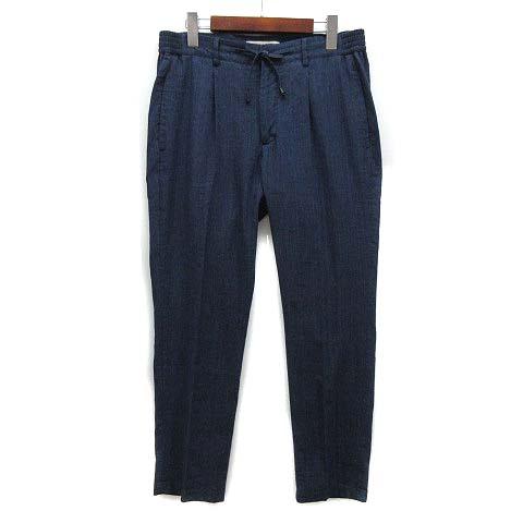 【中古】ジャブスアルキヴィオ giabsarchivio MASACCIO A2 リネン イージー パンツ スラックス 46 紺 ネイビー 993099 メンズ