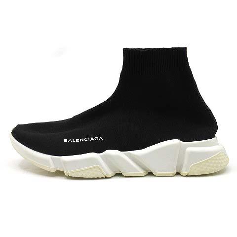 【中古】バレンシアガ BALENCIAGA スピード Speed トレーナー ソックス スニーカー 42 約27.5cm 黒 白 ブラック ホワイト ☆AA★