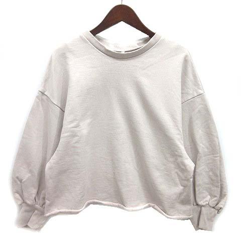 【中古】ガサ グルー gasa*grue スウェット ワイドプルオーバー Bright atmosphereボリュームスリーブ トレーナー F 43221-09107