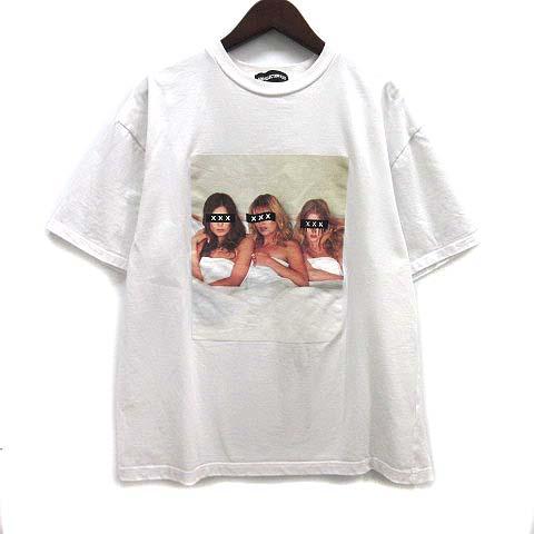 【中古】ゴッドセレクション GOD SELECTION XXX Tシャツ 半袖 L 白 ホワイト GX-S25-ST-04 美品 2025SS ☆AA★ メンズ