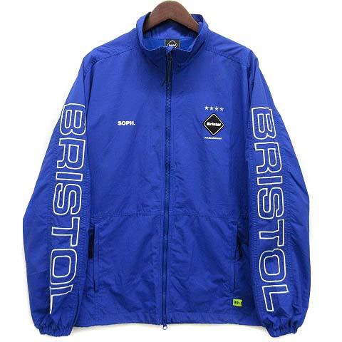 【中古】エフシーレアルブリストル FCRB スタンドカラー ブルゾン ナイロン ジャケット STAND COLLAR BLOUSON ブルー 青 L FCRB-189018