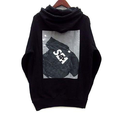 【中古】ウィンダンシー WIND AND SEA ゴッドセレクション GOD SELECTION XXX ロゴTプリント パーカー L WDS-C-GOD-23-Q3-10 ☆AA★