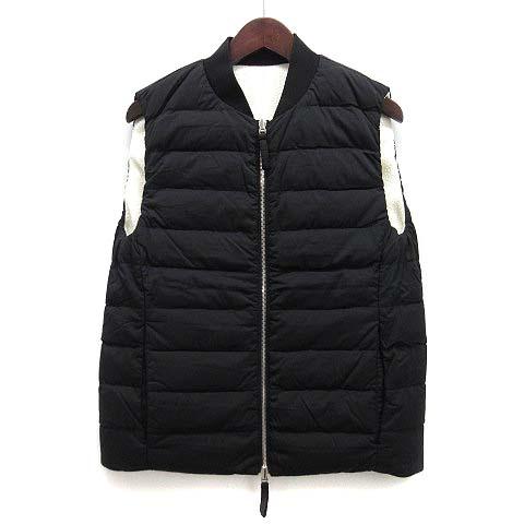 【中古】デュベティカ DUVETICA ジャブスアルキヴィオ giabsarchivio コラボ カプライア CAPRAIA リバーシブル ダウンベスト 黒白 46