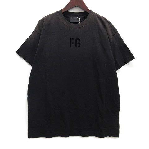 【中古】エフオージー フィアオブゴッド FOG FEAR OF GOD 7TH コレクション FG TEE Tシャツ 加工 半袖 M 黒 ヴィンテージブラック ☆AA★
