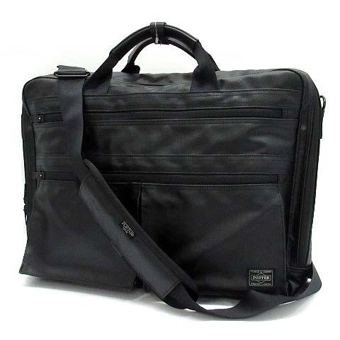 【中古】ポーター PORTER 東急ハンズ ストレージ STRAGE ブリーフケース 2WAY ビジネスバッグ 黒 ブラック 美品 メンズ