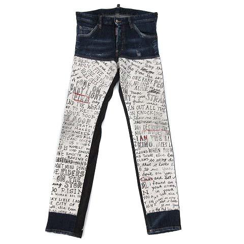 【中古】ディースクエアード DSQUARED2 クールガイ COOL GUY Jean グラフィティ デニムパンツ 44 メンズ
