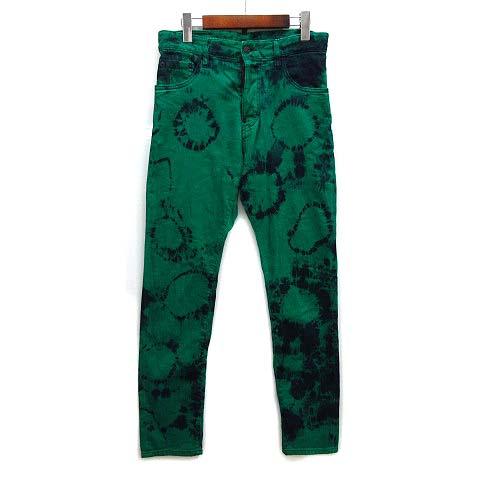 【中古】ディースクエアード DSQUARED2 Sexy Mercury Jean タイダイ デニムパンツ ストレッチ グリーン 44 メンズ