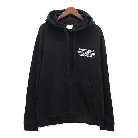 【中古】バーバリー BURBERRY LONDON ENGLAND スウェット パーカー プルオーバー ALLEN HOODIE ブラック 黒 ☆AA★ メンズ