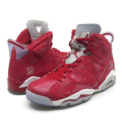 【中古】ナイキ NIKE エアジョーダン6 レトロ スラムダンク AIR JORDAN 6 RETRO SLAM DUNK スニーカー 717302-600 バーシティレッド 27cm