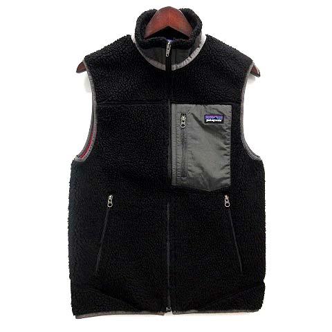 【中古】パタゴニア Patagonia クラシック レトロX ベスト ボア フリース Classic Retro-X Vest 23047 FA13 ブラック 黒 XS メンズ