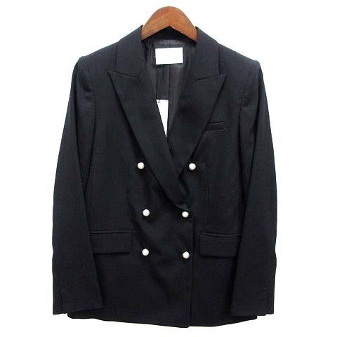 【中古】未使用品 ピンキー&ダイアン ピンダイ PINKY&DIANNE 2025AW ダブルブレスト ジャケット パールボタン ネイビー 36 031-5250915