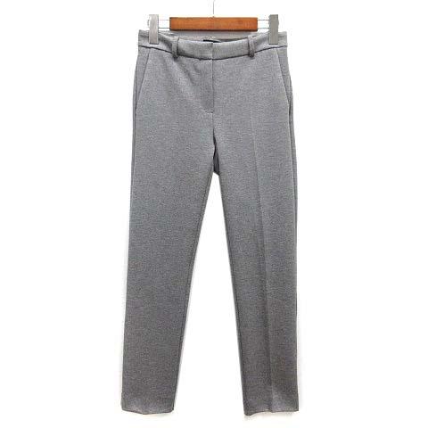 【中古】未使用品 セオリー Theory ダブルニット パンツ DOUBLE KNIT LT N TREECA 4K グレー XX0 24AW レディース