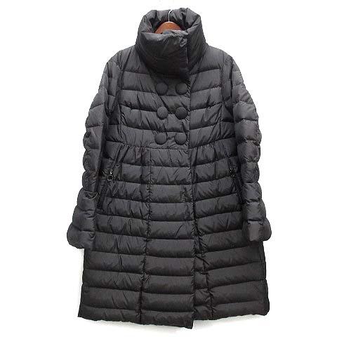 【中古】モンクレール MONCLER ジョアンナ JOHANNA ロング ダウン コート ブラック 黒 1 レディース