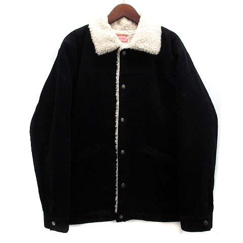 【中古】ビッグマイク BIG MIKE CORDUROY BOA JACKET コーデュロイ ボア ジャケット 黒 ブラック ☆AA★ メンズ