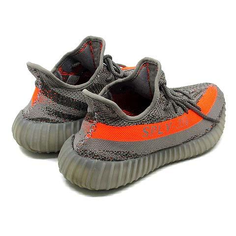 【中古】アディダス adidas イージーブースト YEEZY BOOST 350 V2 スニーカー GW1229 グレー オレンジ 27.5cm ☆AA★ メンズ
