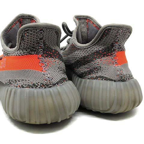 【中古】アディダス adidas イージーブースト YEEZY BOOST 350 V2 スニーカー GW1229 グレー オレンジ 27.5cm ☆AA★ メンズ