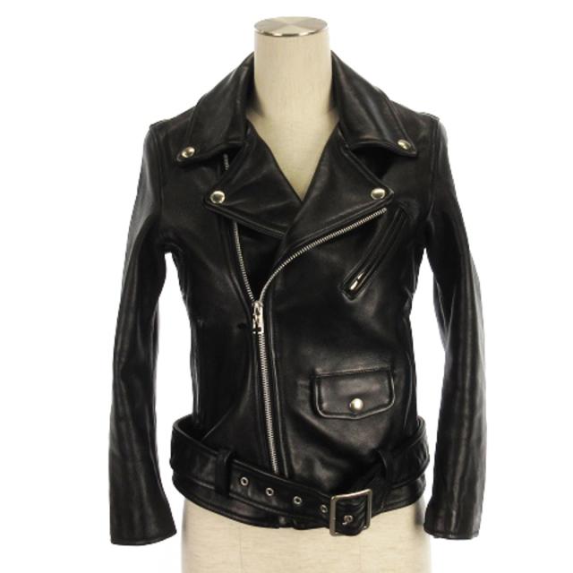 【中古】ビューティフルピープル ダブル ライダースジャケット ラムレザー 1000402421 ブラック 140 レディース