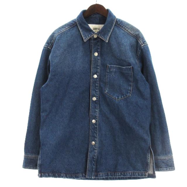 【中古】アミ アレクサンドル マテュッシ オーバーサイズ デニム ジャケット UJK253.DE0025 インディゴ XS メンズ