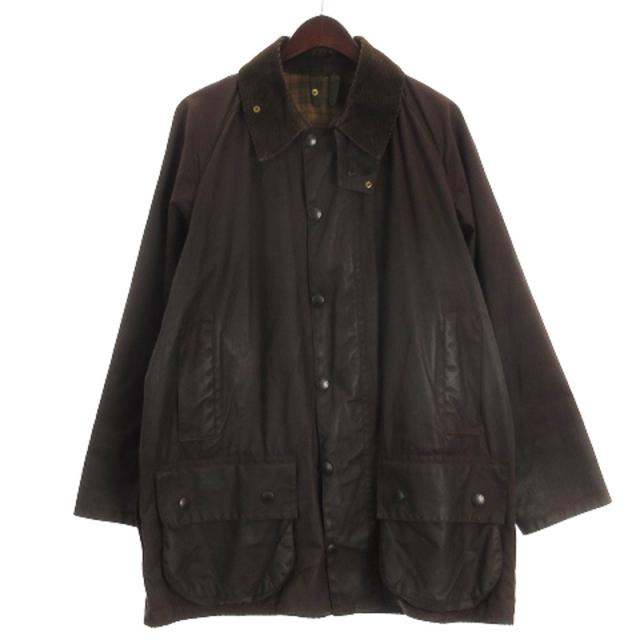 【中古】バブアー Barbour BEAUFORT オイルドジャケット ジップアップ ブラウン 40 L メンズ