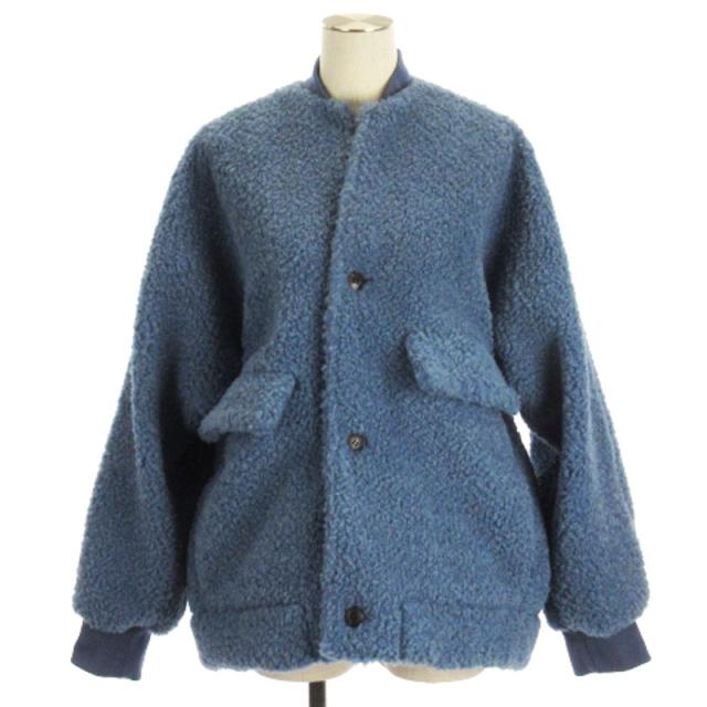 【中古】エムティーモデリスト mtmodelist  ボア ジャケット ブルゾン MD-J16-113 ブルー 1 レディース