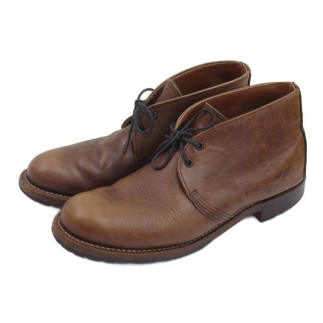 【中古】レッドウィング REDWING レースアップ ベックマン チャッカブーツ レザー USA製 ブラウン 9017 US8.5 26.5cm